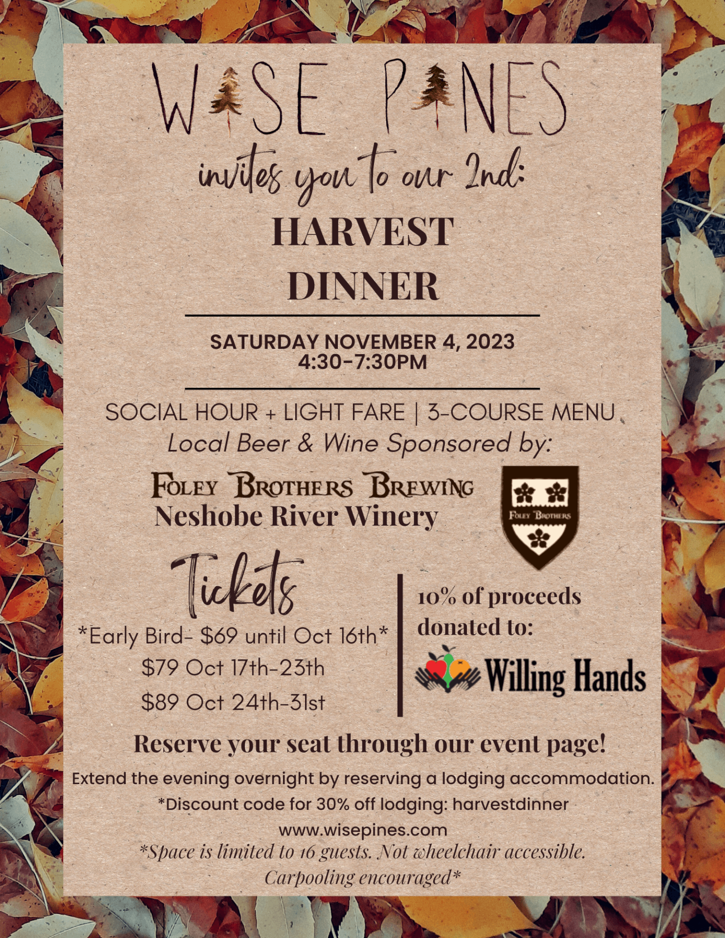 Harvest Feast Menu